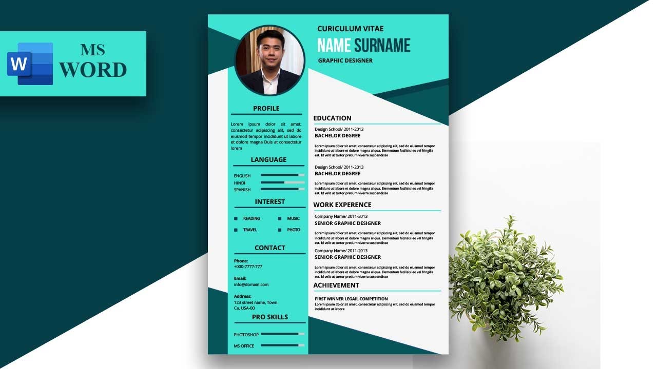 Resume Template Design Tutorial in Word | Create a Polished and ...