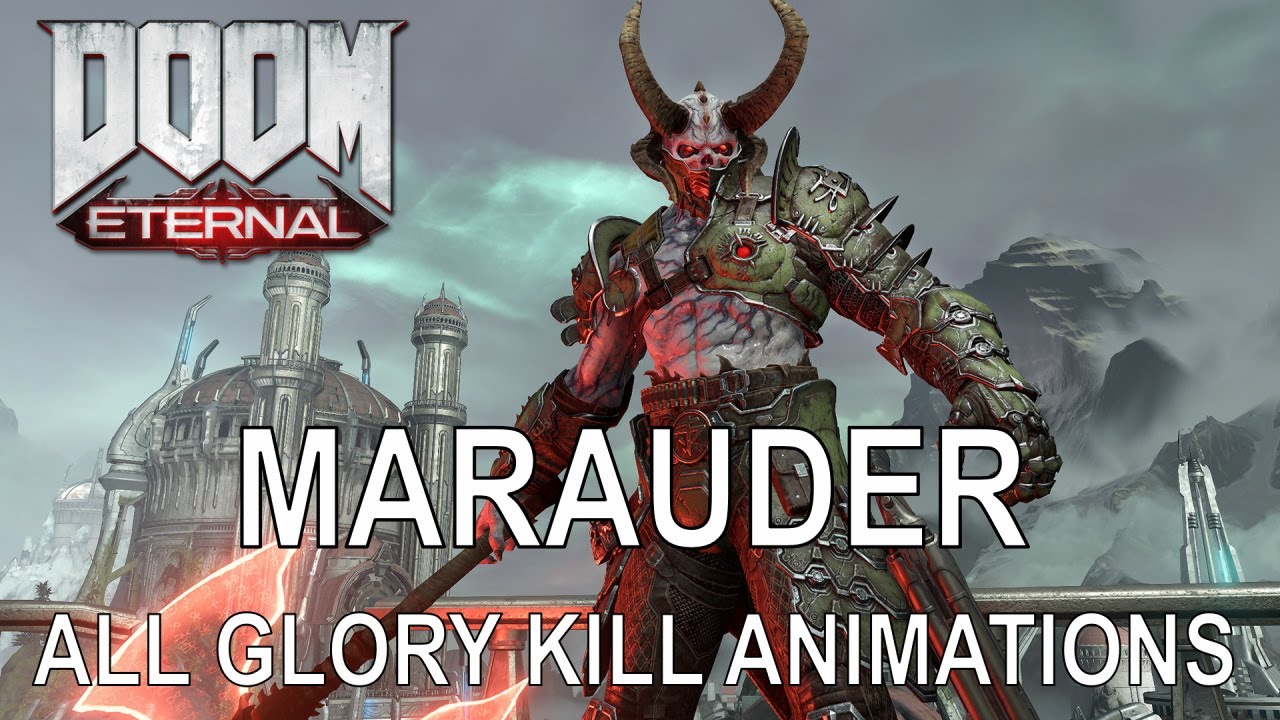 Doom Eternal - Marauder Mini Boss All Glory Kill Animations (Doom ...