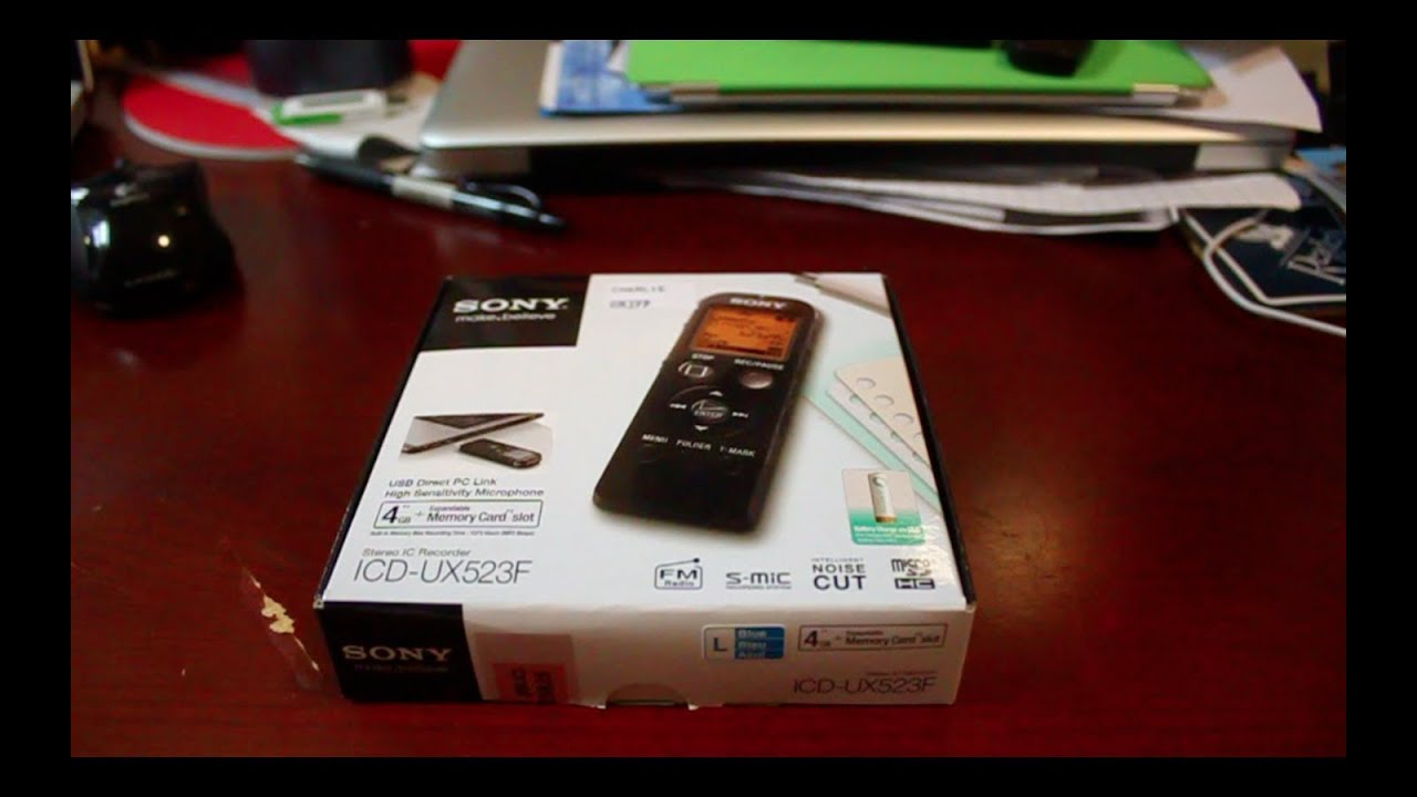 Unboxed : Sony ICD-UX523F Stereo IC Recorder - YouTube