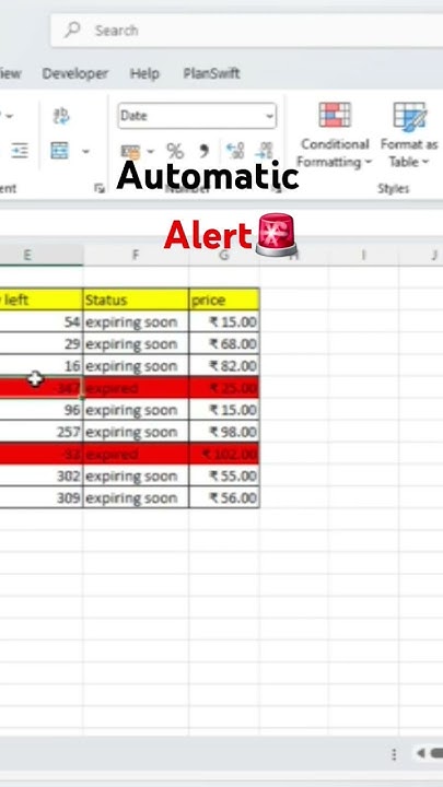 Automatic Alert from Excel #exceltips #exceltutorial #alert #advancedexcel #excelspreadsheettips ...