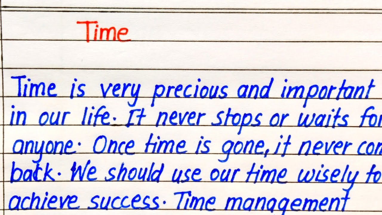 Time Essay in English || Essay on Time in English - YouTube