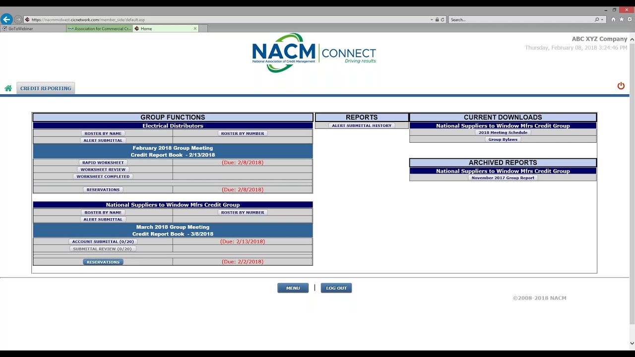Accessing Credit Group Information from the NACM Connect Website - YouTube