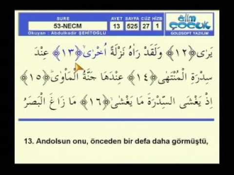 Abdülkadir Şehitoğlu Hatim NECM  sayfa 525