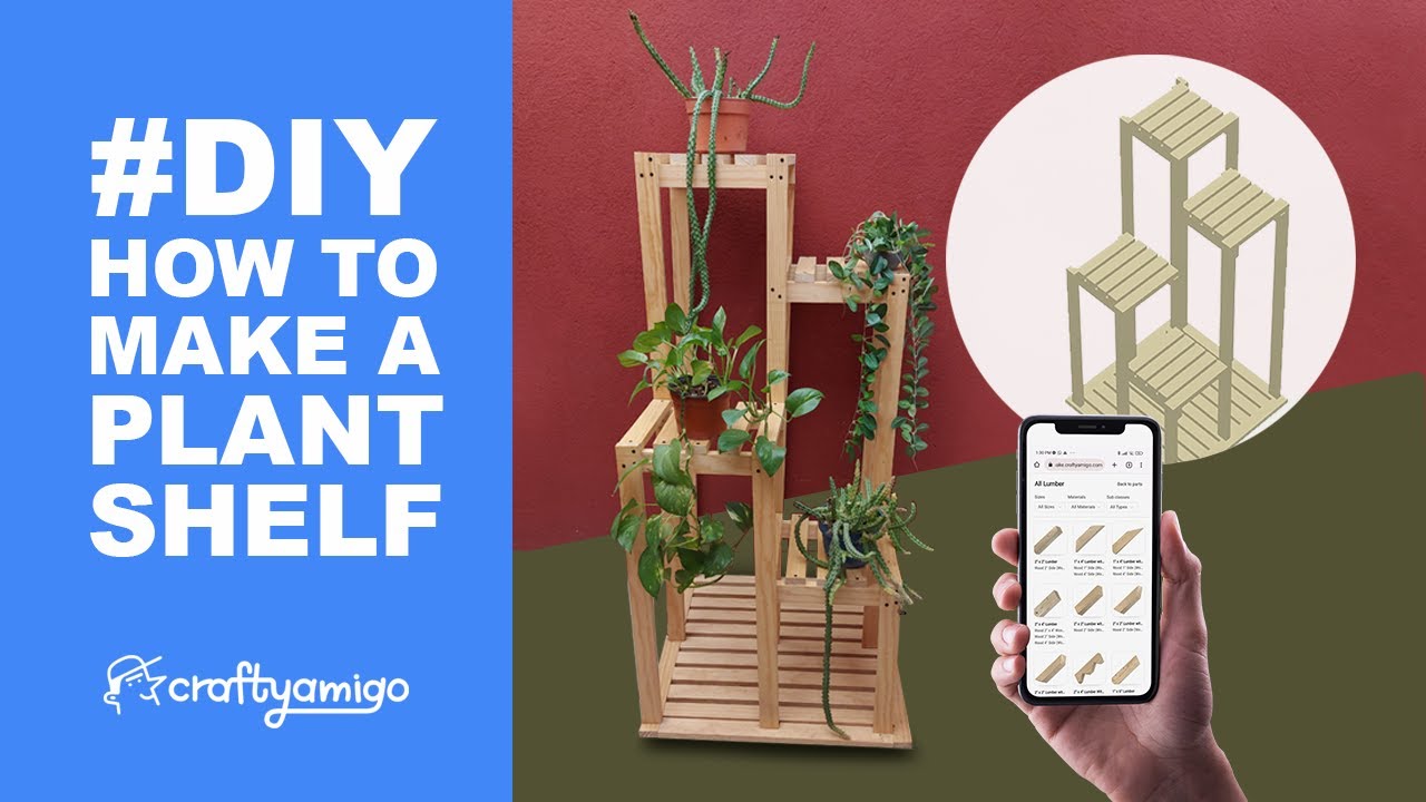 #DIY How to Make a Plant Shelf 🪴 | craftyamigo - YouTube