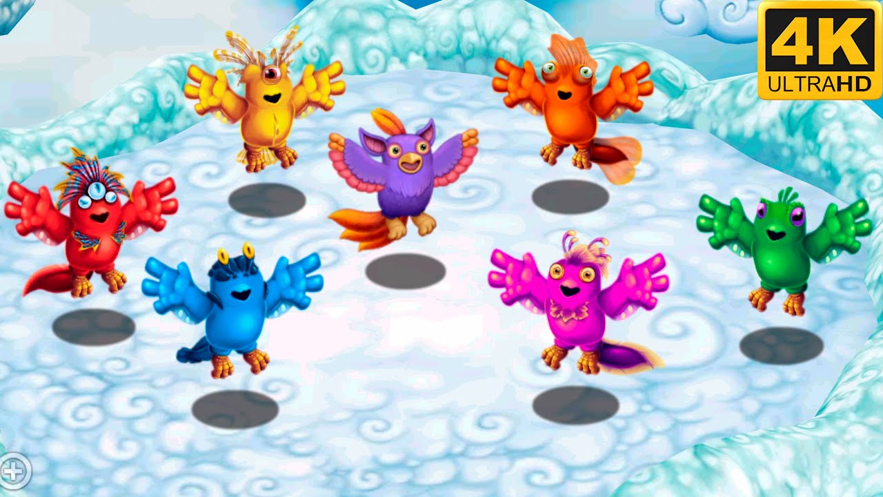 Prismatic Tweedle - all versions (My Singing Monsters: Dawn Of Fire) 4k ...