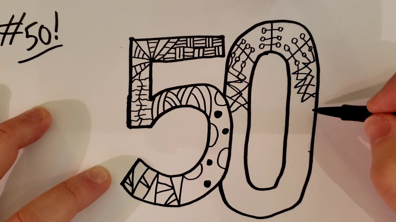 Mr. Davis Draw Along Vid 50 50th Zentangle - YouTube