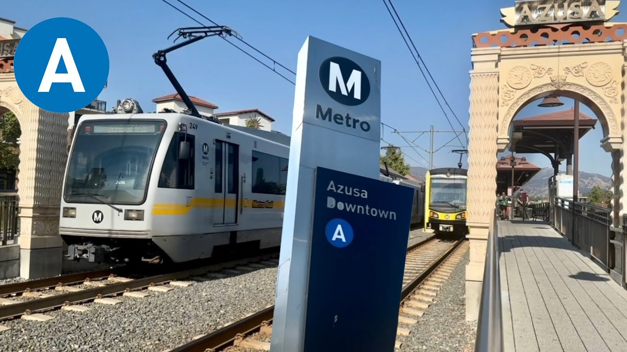 Los Angeles Metro A Line Azusa Downtown Station Tour - YouTube