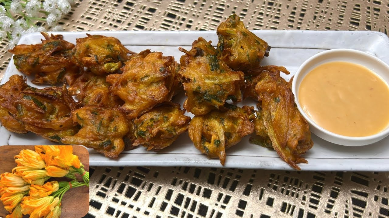 মুচমুচে কুমড়ো ফুলের বড়া | Pumpkin Flower Pakora | Kumro Fuler Pakora ...