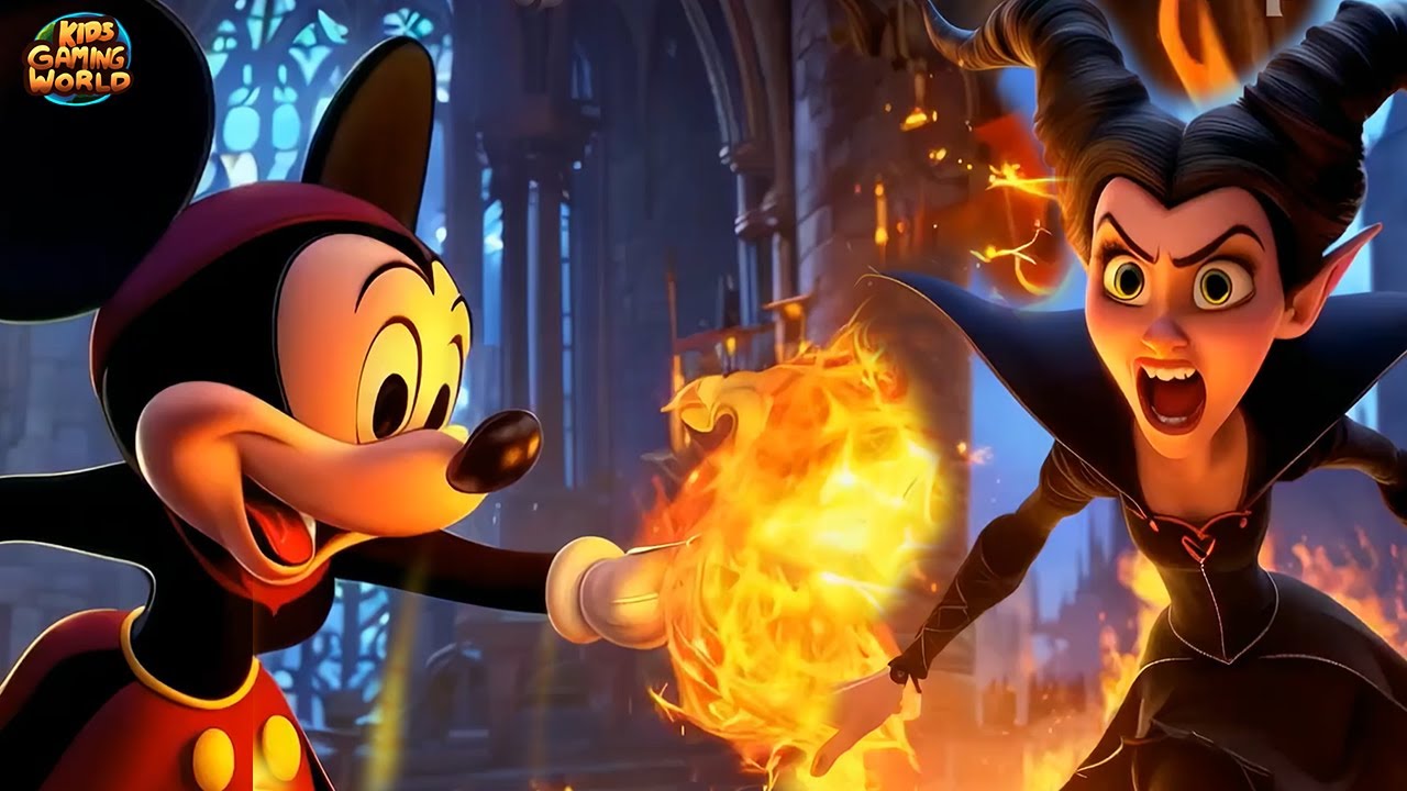 MICKEY BURNS THE WITCH TO SAVE MINNIE in this CASTLE OF ILLUSION story ...