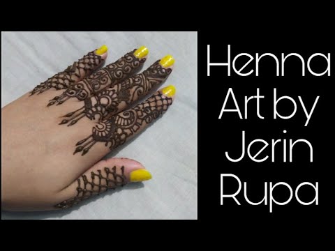 Stylish Finger Mehedi Design For Hand || Jerin Rupa - YouTube