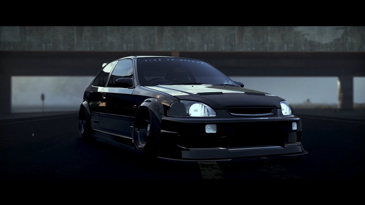 All Black EK9 Hatchback | NFS HEAT - YouTube