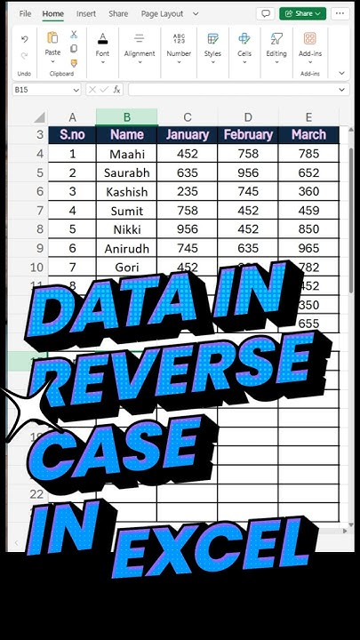 How to Reverse Case in Ms excel -#youtubeshorts #shortvideo #exceltips #excelformula - YouTube