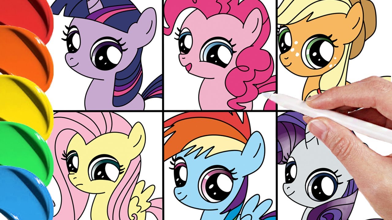 How To Draw Baby My Little Pony - easy drawing, coloring pages - YouTube