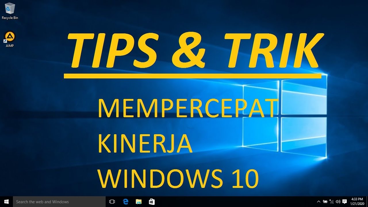video 5 langkah cara mempercepat kinerja windows 10 - YouTube