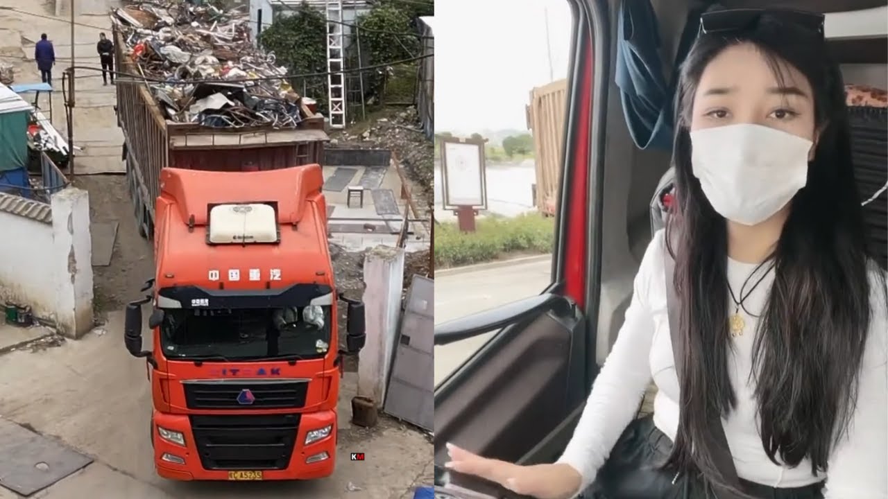 Hardworking Chinese Female Truck Driver Taotao. - YouTube