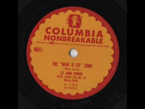 Lu Ann Simms " The Who Is It ? Song " - YouTube