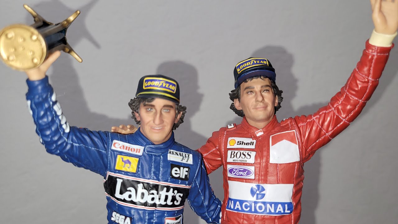 UNBOXING Ayrton Senna and Alain Prost - 1993 The Last Podium Statue ...