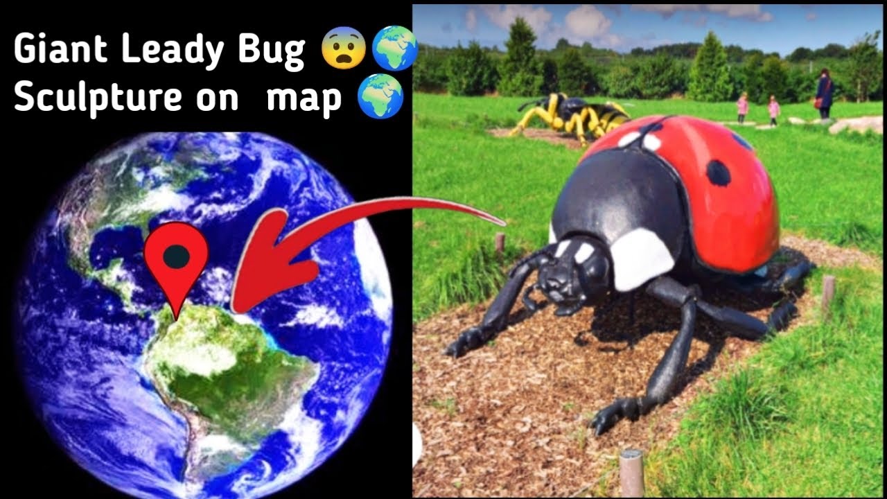 I found Giant Leady Bug 😨 Sculpture on google map and google earth🌎# ...