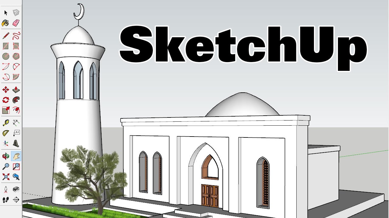 3d Modeling in SketchUp | MADRASA 3D MODEL #3 gurlan tumani - YouTube