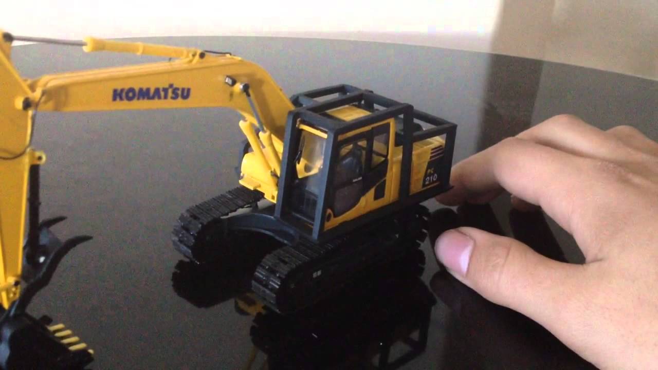 1-50 custom komatsu PC210 forestry excavator - YouTube