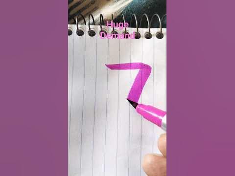 How to Write 7 in cursive on huge demand#calligraphy for beginners ...