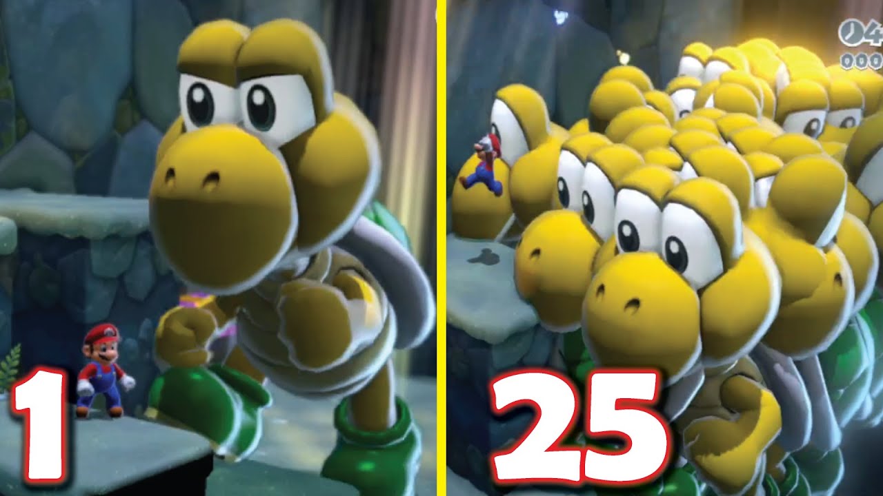 I added 1000 giant Koopa Troopas to Super Mario 3D World+ Bowser's Fury - YouTube