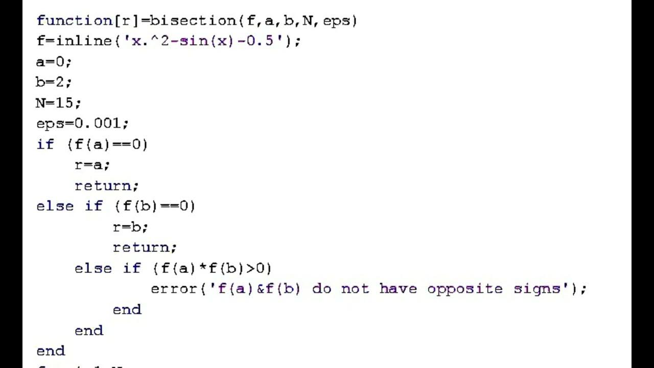 Bisection Method MATLAB Code YouTube bisection-method-matlab-code-youtube