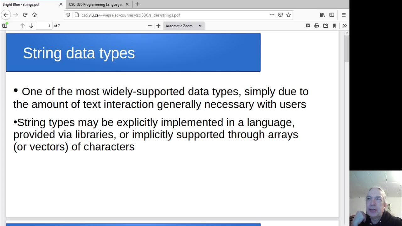 String types in programming languages - YouTube