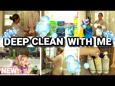 CLEANING MOTIVATION | CLEAN WITH ME | DEEP CLEANING MASTER BATHROOM | DEEP CLEAN AND ORGANIZE