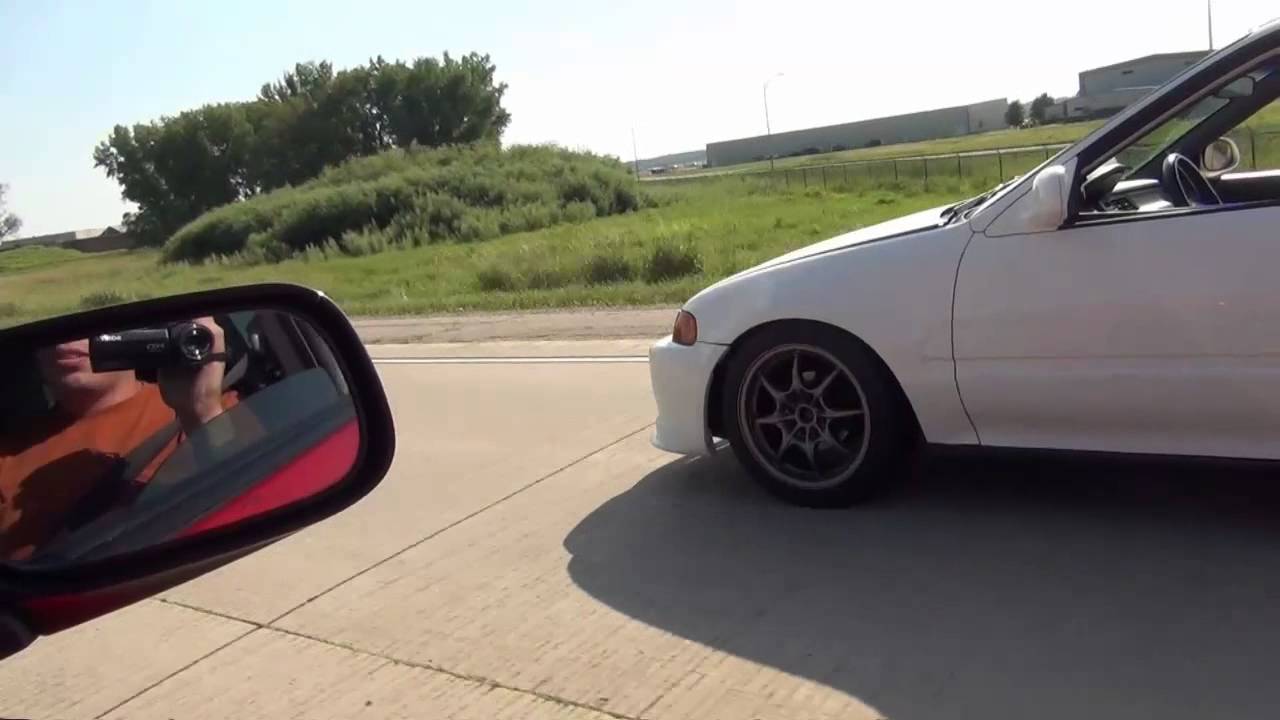 Boosted K20 Civic vs WRX - YouTube