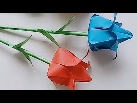 Lalele din hartie colorata - YouTube