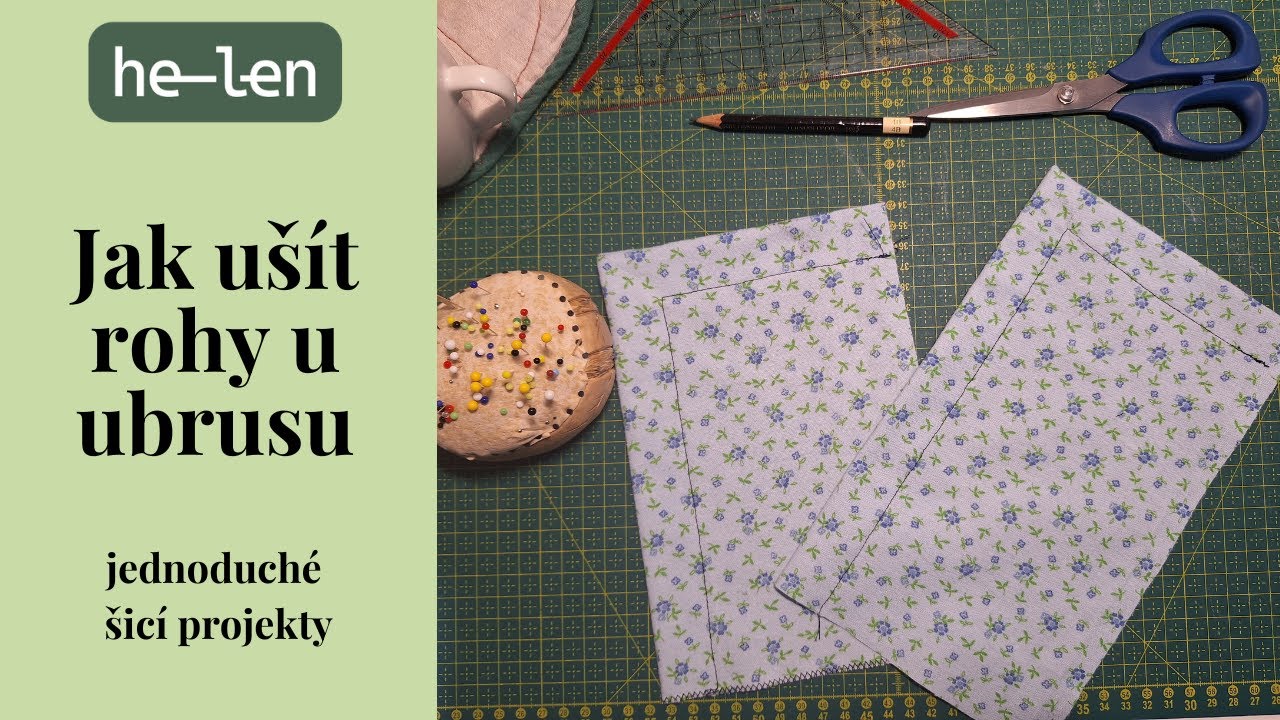 Jak ušít rohy u prostírání a ubrusu z jednoduché látky – 2 praktické ...