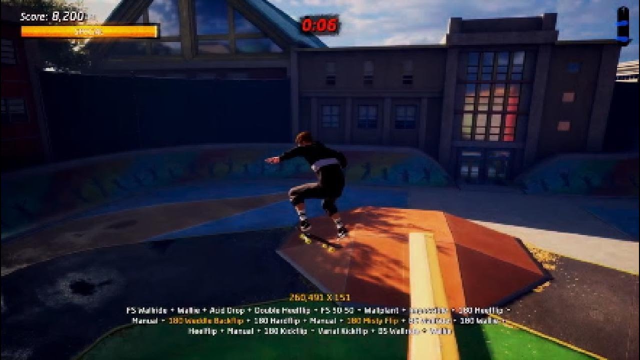 Tony Hawk Pro Skater 1+2 - Single Run School 75m Combo - YouTube