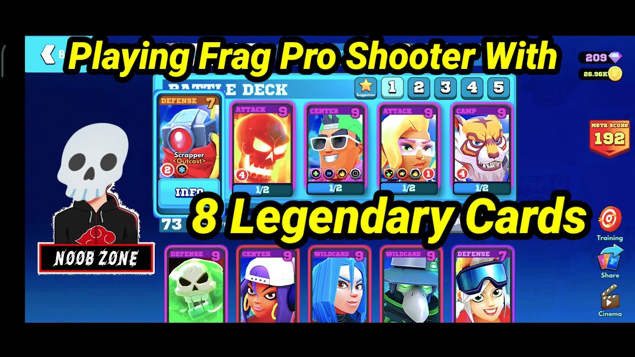 Playing Frag Pro Shooter With 8 Legendary Cards|| Noob Zone|| - YouTube