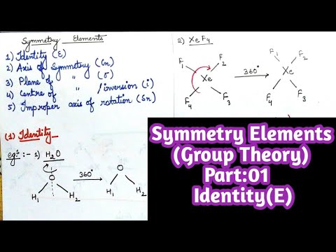 Part:01 • Identity(E) • Symmetry Elements • Group Theory - YouTube