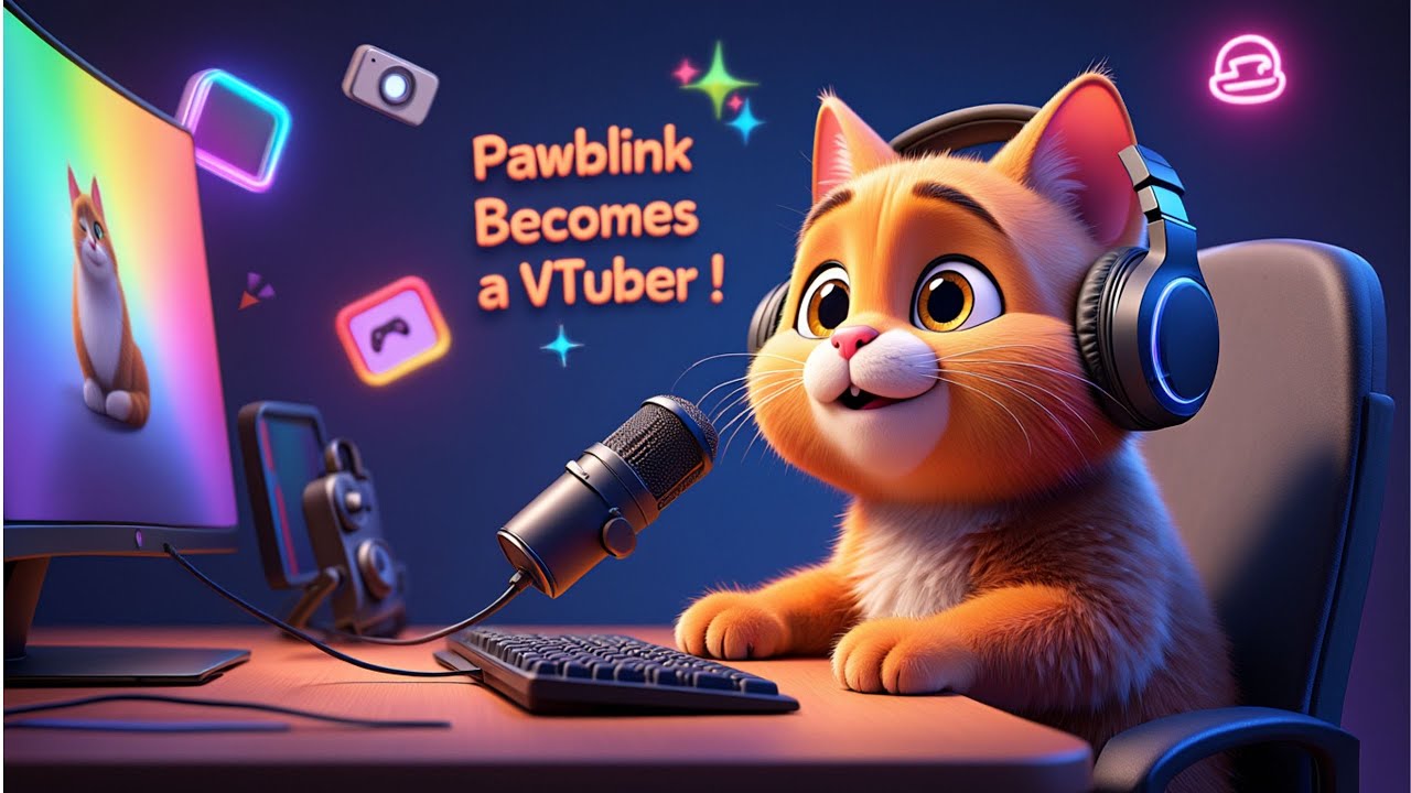Pawblink Becomes a VTuber?! 🎮 The Cutest Streamer Ever! - YouTube