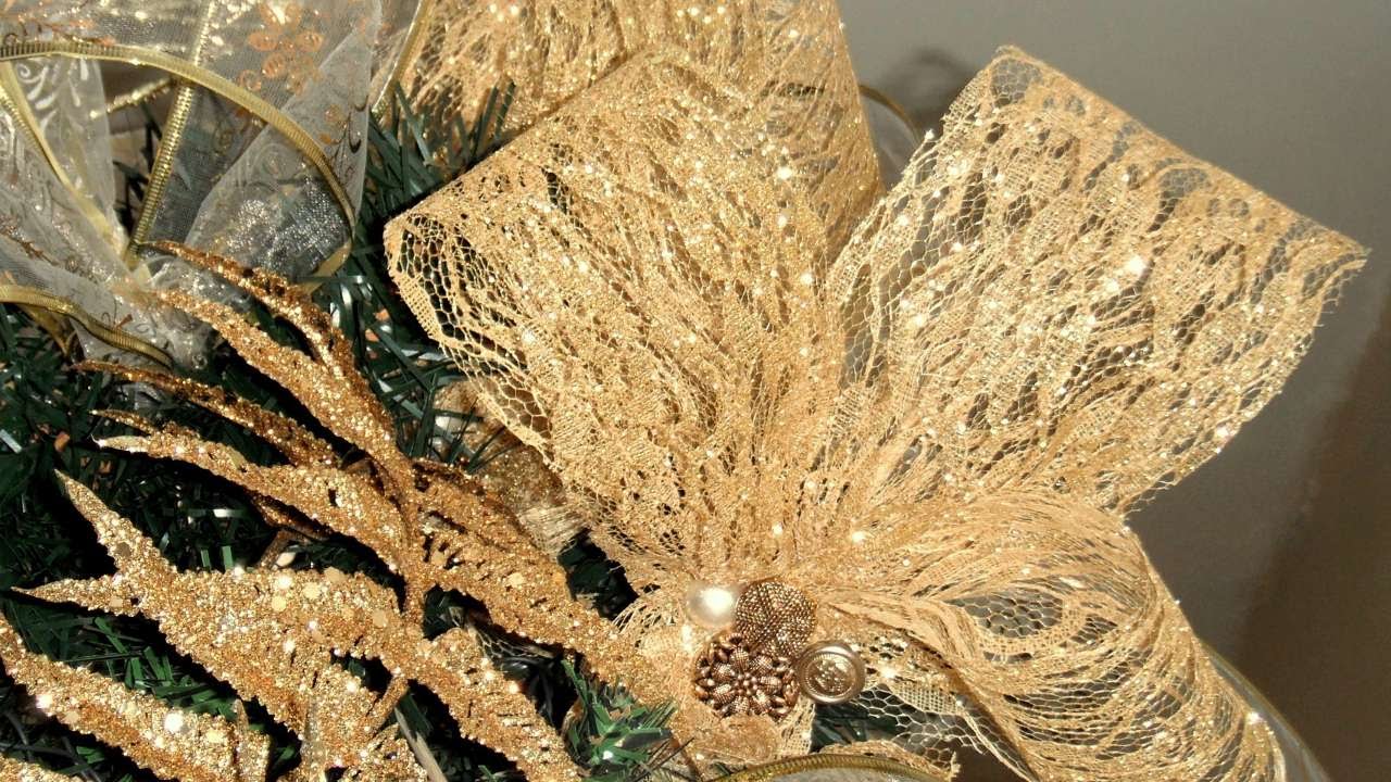 How To Christmas Tree Lace Ribbon Toppers - DIY Home Tutorial ...