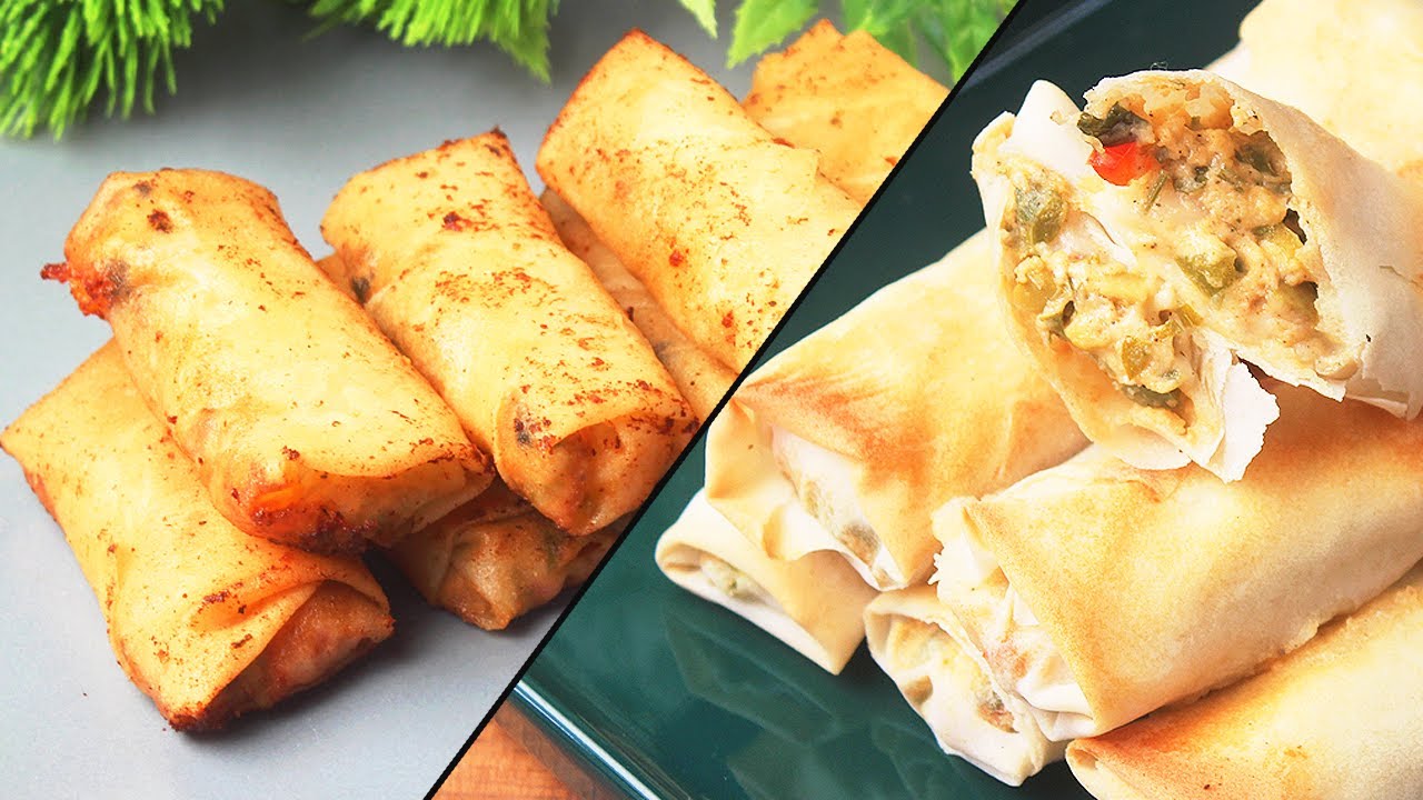 Delicious Ramadan Snacks: Pizza Spring Rolls and Feta Cheese Spring ...