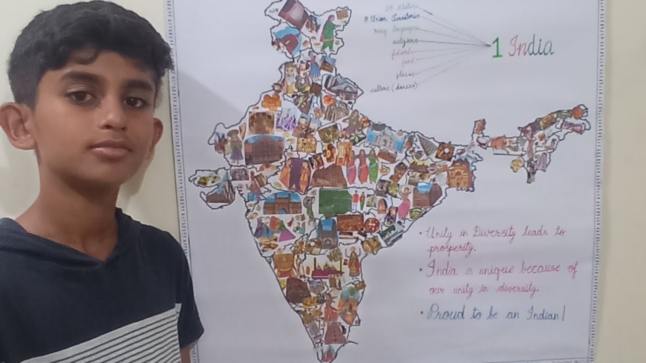 🇮🇳Unity in Diversity🧑‍🤝‍🧑👭Unity is Strength | One India |School project ...