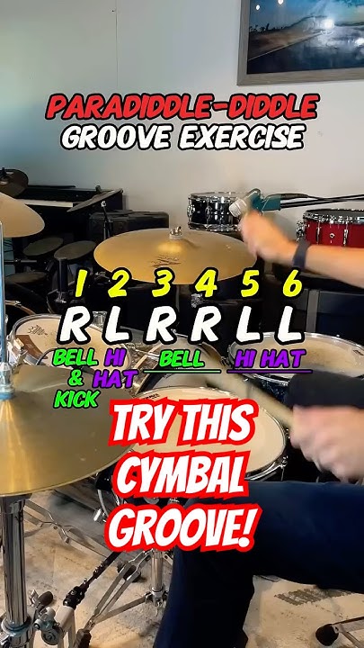 Paradiddle Diddle Groove Exercise (Easy Drum Lesson) #drums - YouTube