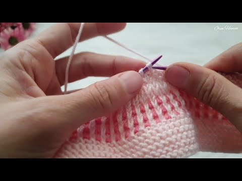 Bebeklerin Ayaklarına Çok Yakışacak ✅️ İki Şiş İki Renkli Bebek Patik Modeli ✅️ Kolay Patik Modeli
