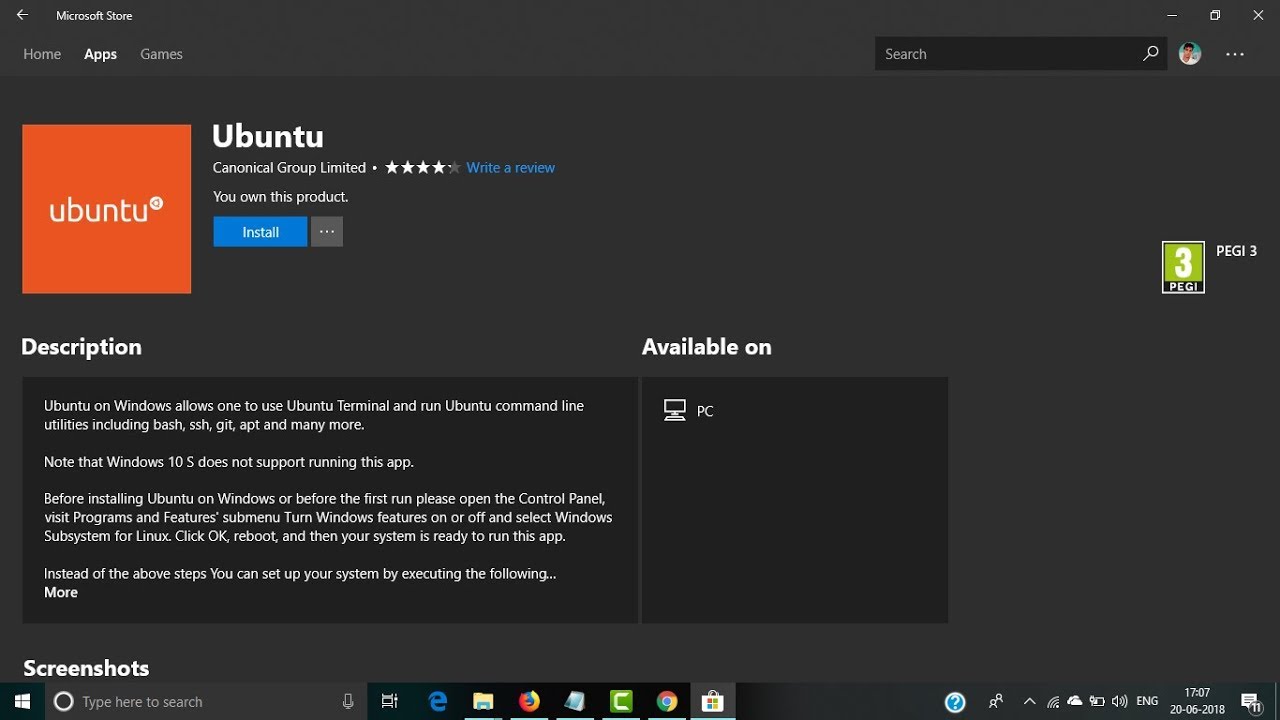 Add Ubuntu Linux feature in windows 10 - YouTube