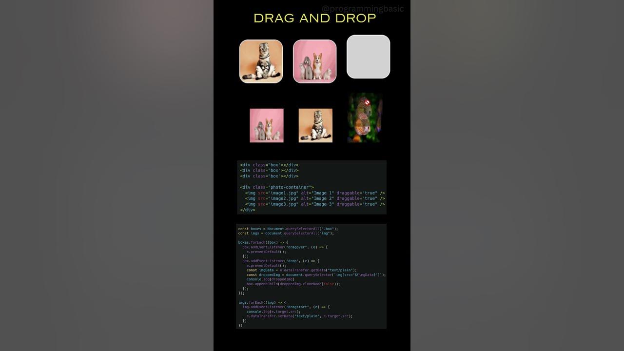 Drag and Drop Element - JavaScript - YouTube