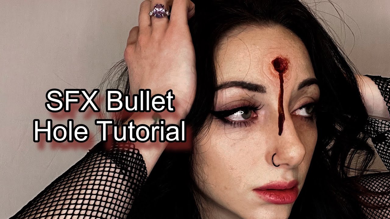 How to apply a Bullet Hole Prosthetic | Simple SFX prosthetic ...