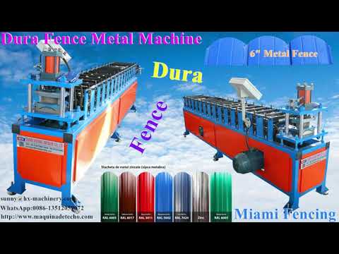 Palisade dura fence panel machine,durafence laminas metal fence forming ...