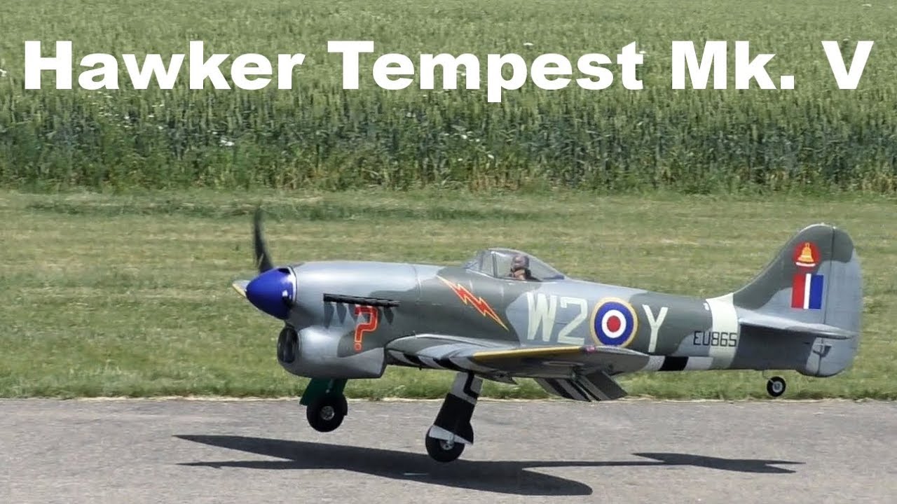 Hawker Tempest Mk. V, giant scale RC airplane, 2018 - YouTube