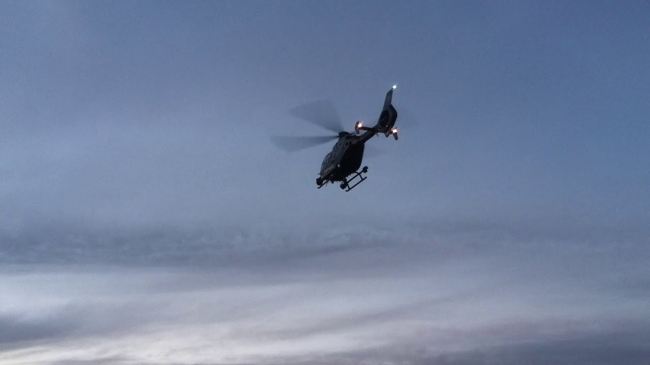 Massachusetts State Police helicopter taking off - YouTube