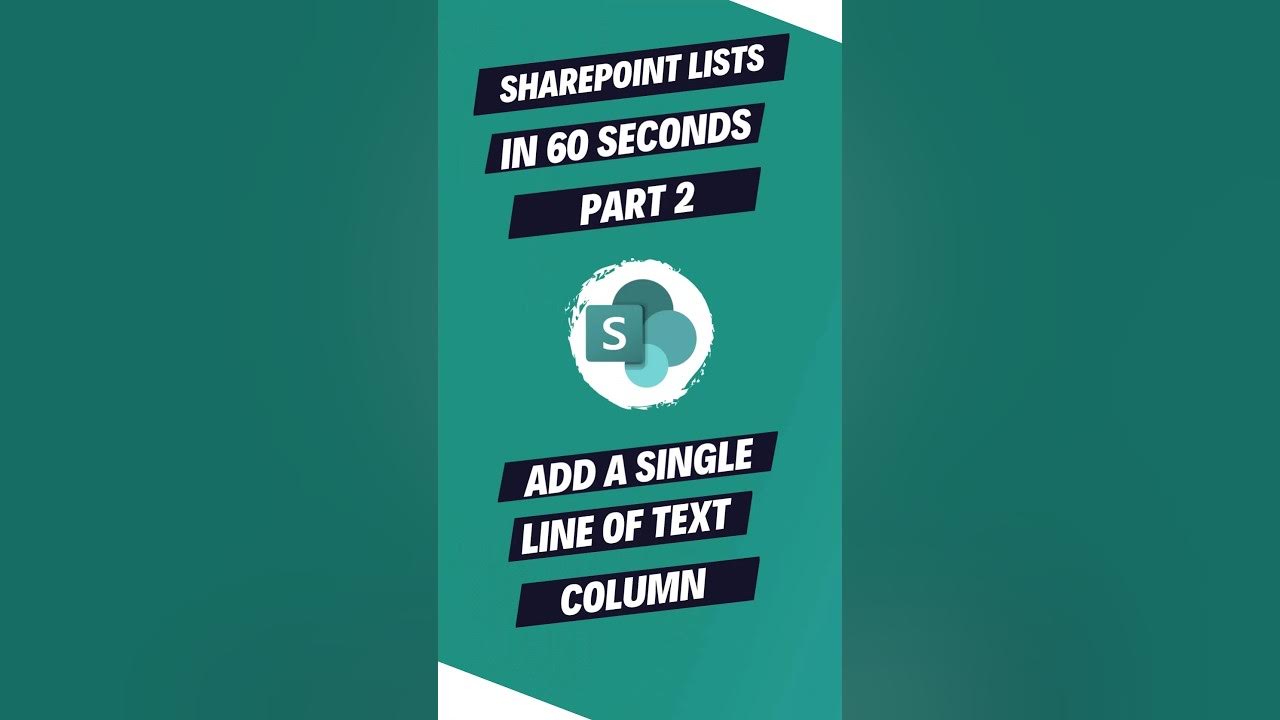 Part 2 🎓 SharePoint Lists for Beginners Series 🎓 Add Single Line of Text Column - YouTube