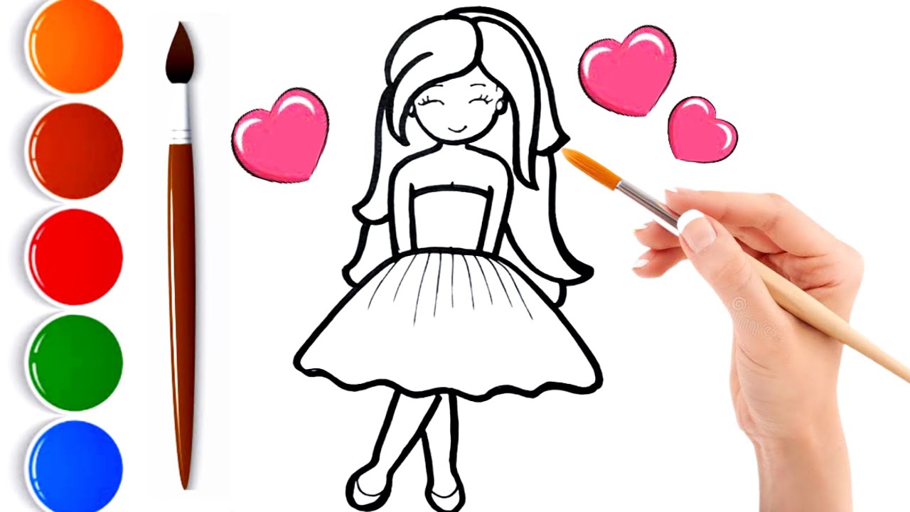 How to Draw a Cute Girl Easy Step by Step for Kids and Beginners # ...