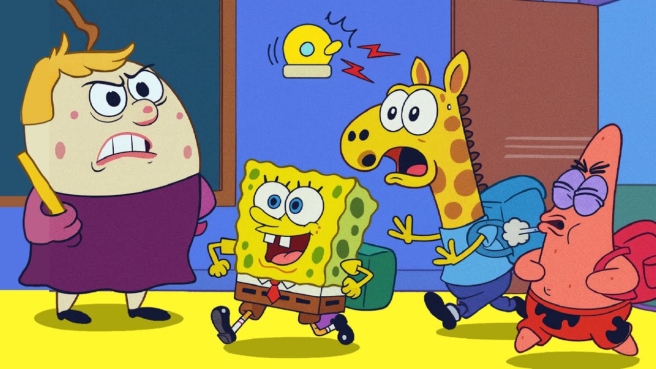 Spongebob Overslept and Was Late for School - Spongebob Funny Animation ...